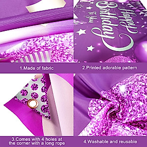 KatchOn, Purple Happy Birthday Banner - XtraLarge, 72x44 Inch | Purple Happy Birthday Banner Decor | Birthday Banner Purple for Happy Birthday Decorations | Happy Birthday Purple Banner Decorations