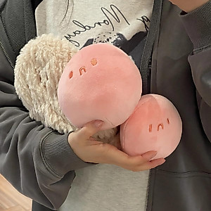 ZCPACE Cute Peanut Plush - 8'' Peanut Food Stuffed Animal, Soft Stuffed Smiley Peanut with Legs Plush Toy, Nut Food Plushie Pillow Doll Toys