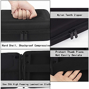 Miwayer Thicken 17-Keys/21-Keys Kalimba Case,Thumb Piano Bag Shockproof Waterproof,Kalimba Storage Bag Musicial Instrument (17-Keys Regular)