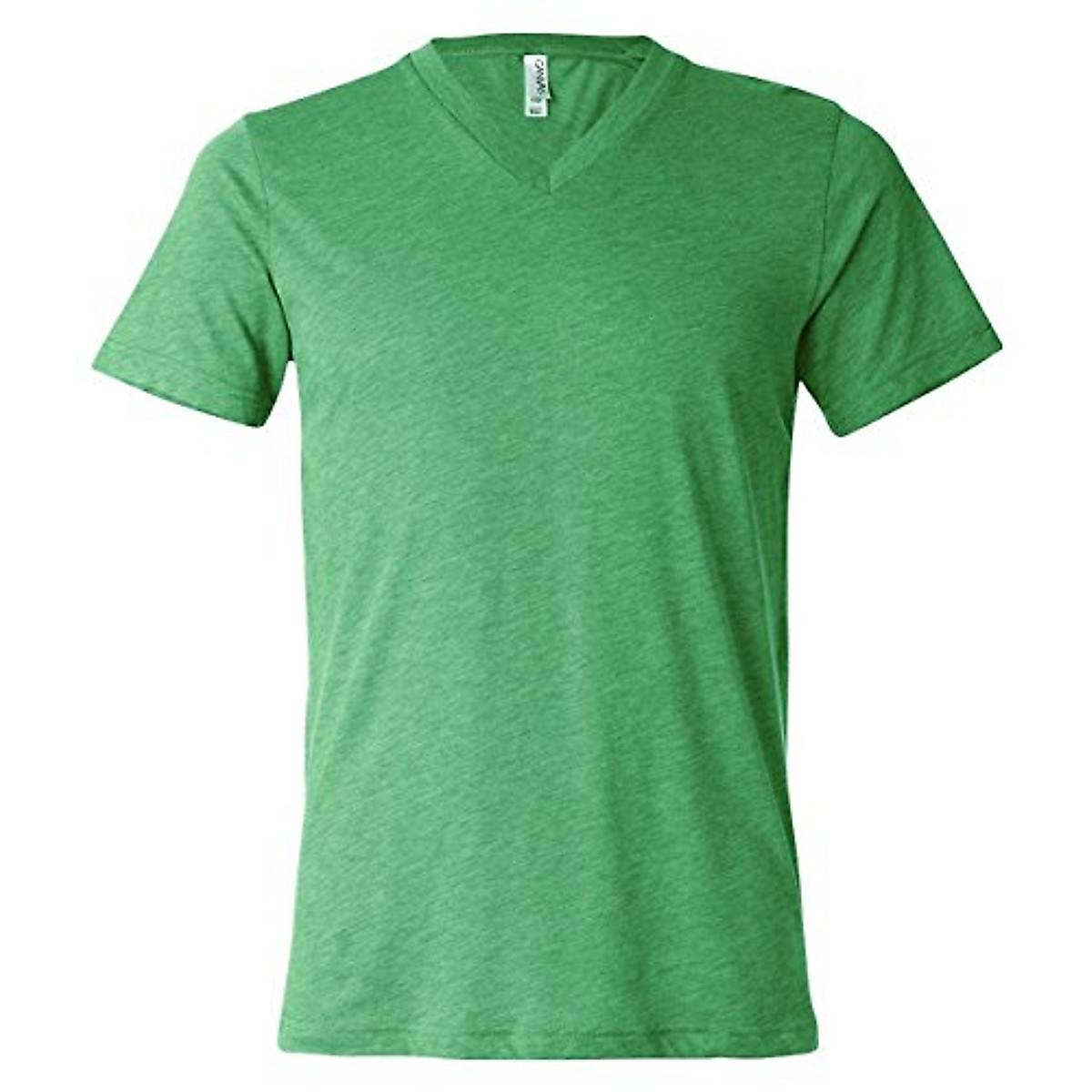 BELLA+CANVAS 3415 Unisex Triblend Short Sleeve V-Neck Tee - Green Triblend44; Large
