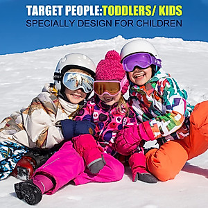 findway Kids Ski Goggles, Kids Snowboard Goggles for Boys Girls Toddler Age 3-14