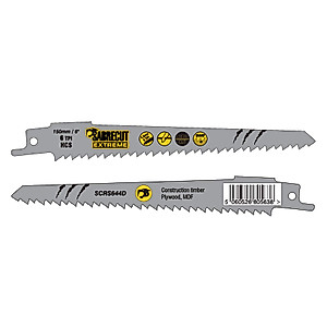 10 x SabreCut SCRS644D_10 5 15/16" (150mm) 6 TPI S644D Fast Wood Cutting Reciprocating Sabre Saw Blades Compatible with Bosch Dewalt Makita and many others
