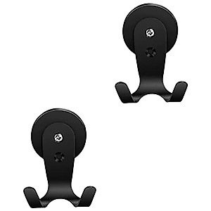 ABOOFAN 2pcs Wall Front Scarf Party Round Refrigerator Multi-Functional Door Wall-Mounted Bags Cup Duty Utility Towels Living Daily Hanger Black Mounted Prong Bag Hangers Use Wreath for