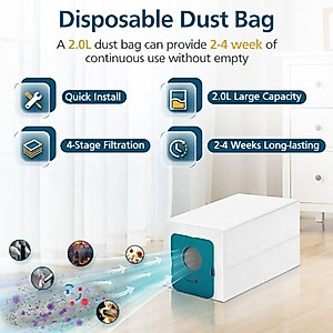 VCA-ADB953 Dust Bag, 6 Pack Vacuum Bags Replacement for Samsung VCA-ADB95 Bespoke Jet Cordless Stick Vacuum Cleaner Accessories Parts, VS20A95923B/AA, VS20A95923N/AA, VS20A95923W/AA