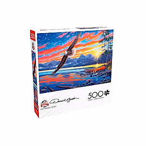 Buffalo Games - Darrel Bush - Spangled Sunset - 500 Piece Jigsaw Puzzle for Adults Challenging Puzzle Perfect for Game Nights - Finished Puzzle Size is 21.25 x 15.00