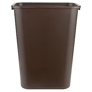 Janitorial 41 Qt. / 10 Gallon Brown Rectangular Wastebasket Kitchen Trash Can Garbage Bin Trash Bin Office Wastebasket