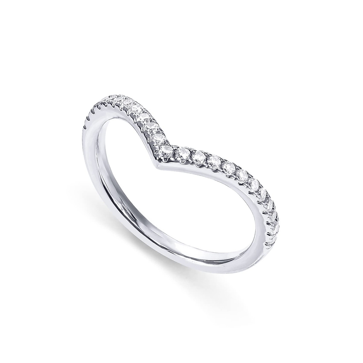 PAVOI 21C-R01 Stacking Ring (White Plated, 6)