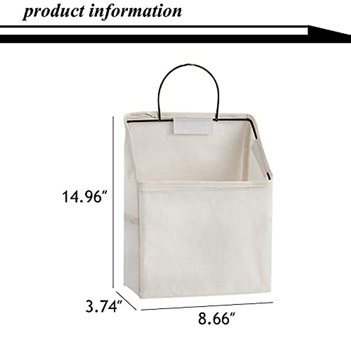 Qingsm 2 Pcs Wall-Hanging Storage Bags,Desktop Organizer Basket Cotton Linen Hanging Storage Basket for Kitchen,Bderoom,Living Room-Triangle