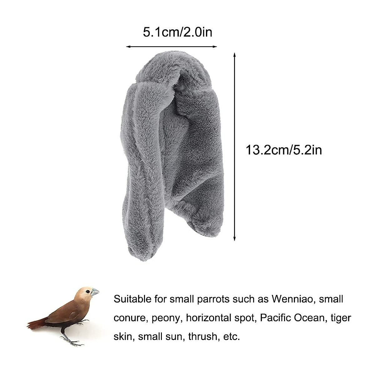DONGKER Corner Fleece Bird Blanket, Warm Parrot Cuddle Nest Hanging Toy Comfort Parrot Cage Snuggle Hut for Parakeet Cockatiel Pigeon Parrots Cockatiels