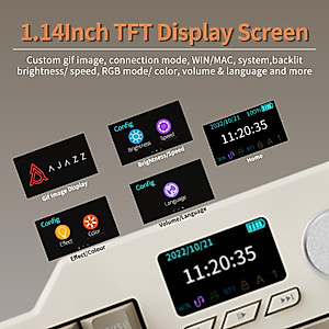 NACODEX AK35I V3 104 Keys RGB Gasket Mount Keyboard | Amazing 8000mAh Bluetooth /2.4G /Wired PC Gaming Custom Keyboard with Five Layer Pad | Knob Control | Cherry Profile PBT Keycaps