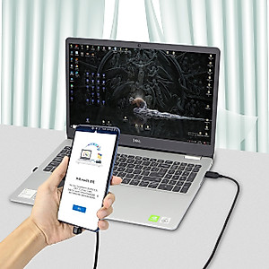 GELRHONR Micro USB Cable U Shape,180 Degree Angle USB 5 Pin Nylon Braided Fast Data Sync Charging Cord USB A to USB B Fast Charger Wire for Most Micro USB Devices - Black 4.9Ft/1.5M