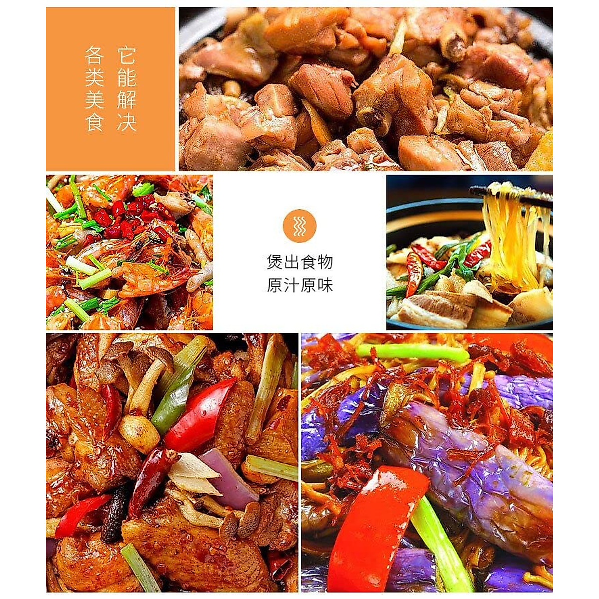 Bowl Clay Stone for Cooking Dolsot Bibimbap Soup Exclusive Range Unglazed Earthen (clay lid FU)