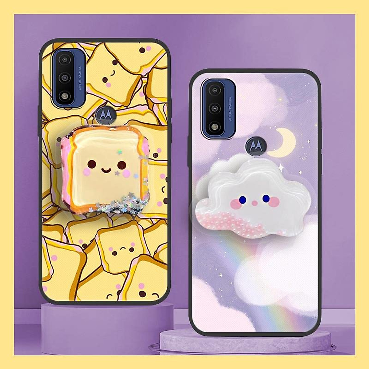 Cover TPU Lulumi Phone Case for Moto G Pure, Back Cover Kickstand Protective Shockproof Silicone Soft Case Glisten Phone Stand Holder Original Foothold Anti-Knock Fashion Design Anti-dust Durable, 7