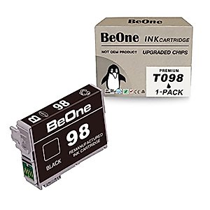 BeOne Remanufactured Ink Cartridge Replacement for Epson T098 98 T98 to use with Artisan 700 710 725 730 800 810 835 837 Printer (1 Black)