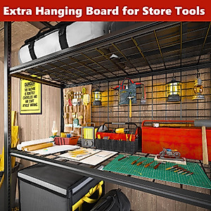 REIBII 84" H Garage Shelving, 6-Tier Garage Storage Shelves Heavy Duty Shelving Loads 3500LBS, 48" W Adjustable Garage Shelves Metal Shelving Storage Shelf Industrial Shelving 84" H x 48" W x 20" D