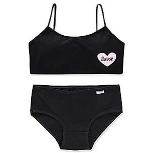 Girls’ Seamless Underwear Set - Training Bra and Matching Panties – Crop Cami Bralette and Briefs for 8-14 Age (6 Pcs) Type 2
