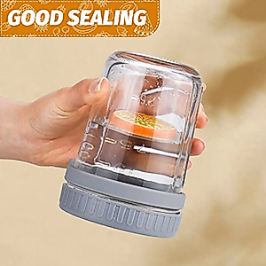 Nialnant Overnight Oats Jars with Lid and Spoon,10 Oz Airtight Overnight Oats Container with Measurement Marks,Mason Jars for Overnight Oats,Fruit,Vegetable