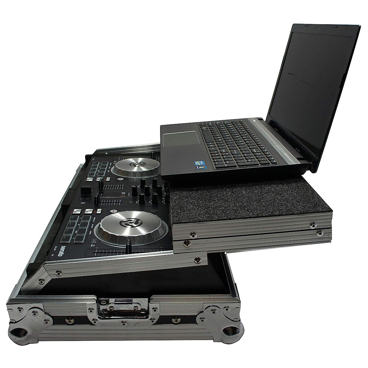 Harmony Audio HCMIXTRACKPRO3LT Flight Glide Laptop Stand DJ Case Compatible with Mixtrack Platinum