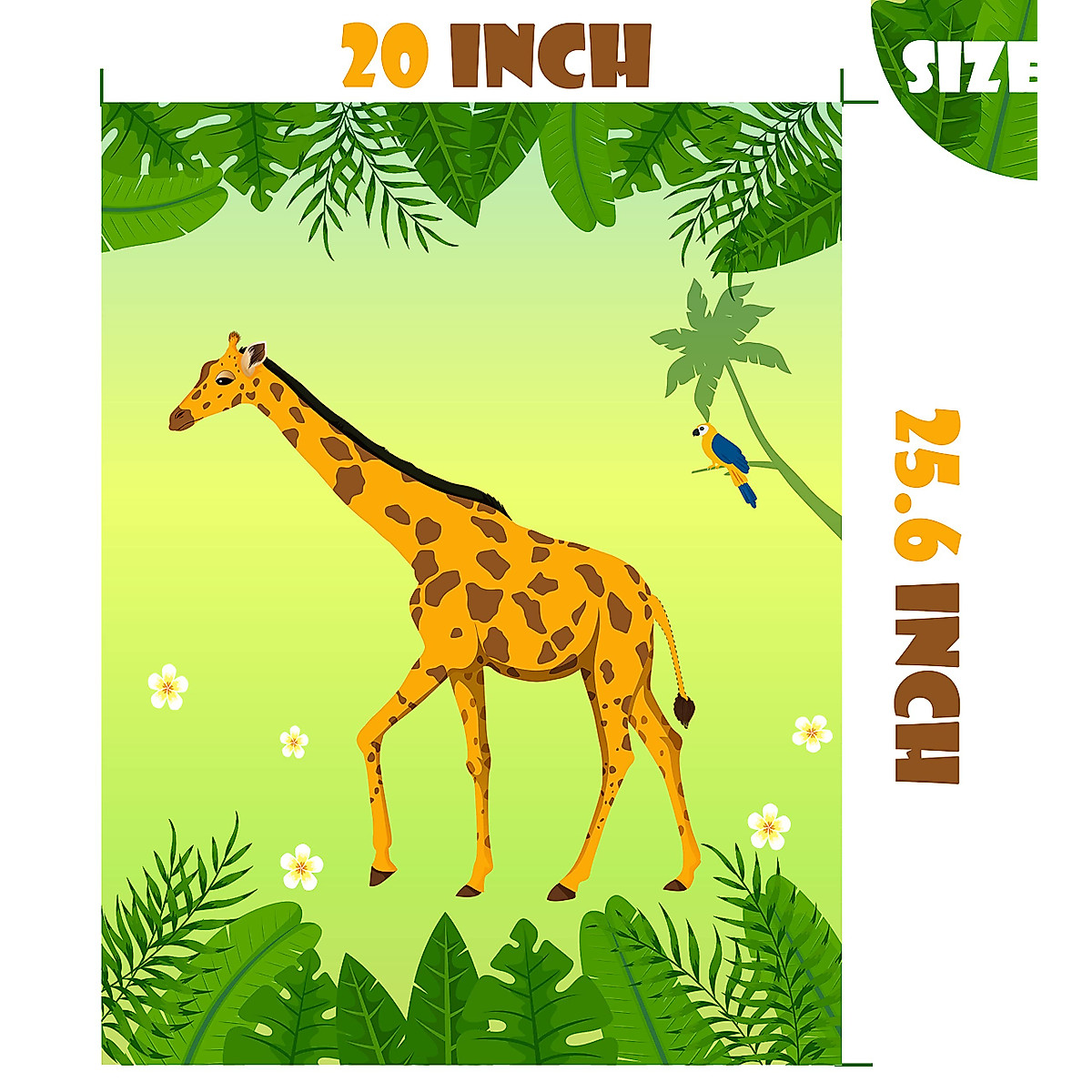 Jungle Birthday Party Supplies,Pin The Tail on The Giraffe,Safari Theme Zoo Birthday Party Favor,Decoration