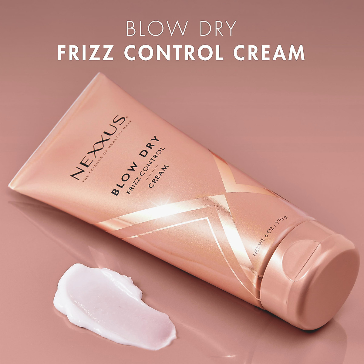 Nexxus Smooth & Full Blow Dry Balm Weightless Style Frizz Control, Volume & Heat Protect Styling Cream for Smooth & Full Hair 6 oz