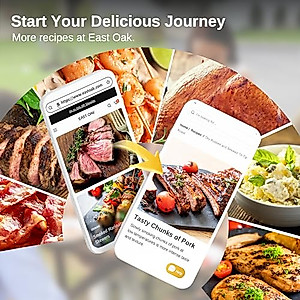 EAST OAK 30-inch Electric Smoker, Outdoor Smoker with Convenient Side Wood Chip Loader, 725 Sq Inches of Cooking, Digital Control and 4 Removable Racks for Outdoor Kitchen, BBQ, Backyard, Black