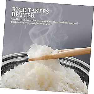 TIDTALEO Rice Cooker Liner Stainless Rice Cooker Stainless Cookware Instant Rice Cooker Inner Tank Non- Stick Rice Cooker Pot Cooker Liner Container Cooker Inner Pot Cooking Pot Inner Pan 2L