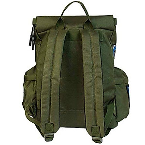 Top Gun Nylon Backpack with Patches (Olive)