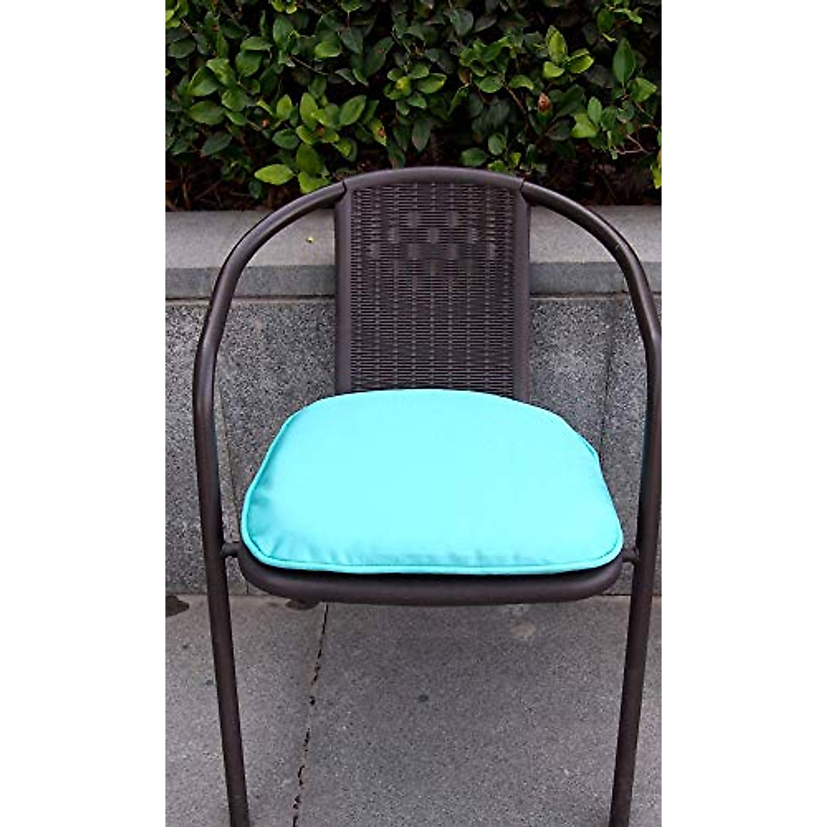 Augld 2 Pack Water Repellent Patio Chair Cushion Breathable 17"x16" Seat Cushion with Ties Teal