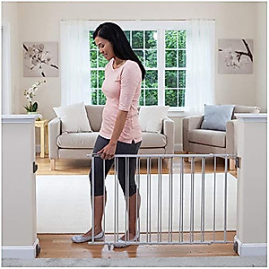 Sliding Metal Safety Gate - White, 40" to 64"