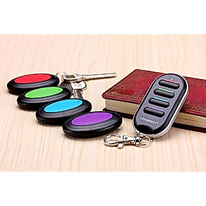 Key Finder,vodeson Wallet Finder Smart Tracker,Pet Cat Dog Tracking, Phone and Remote Finder,1 RF Transmitter and 4 Receivers - Wireless Key RF Item Locator, car Keychain Gift Finder