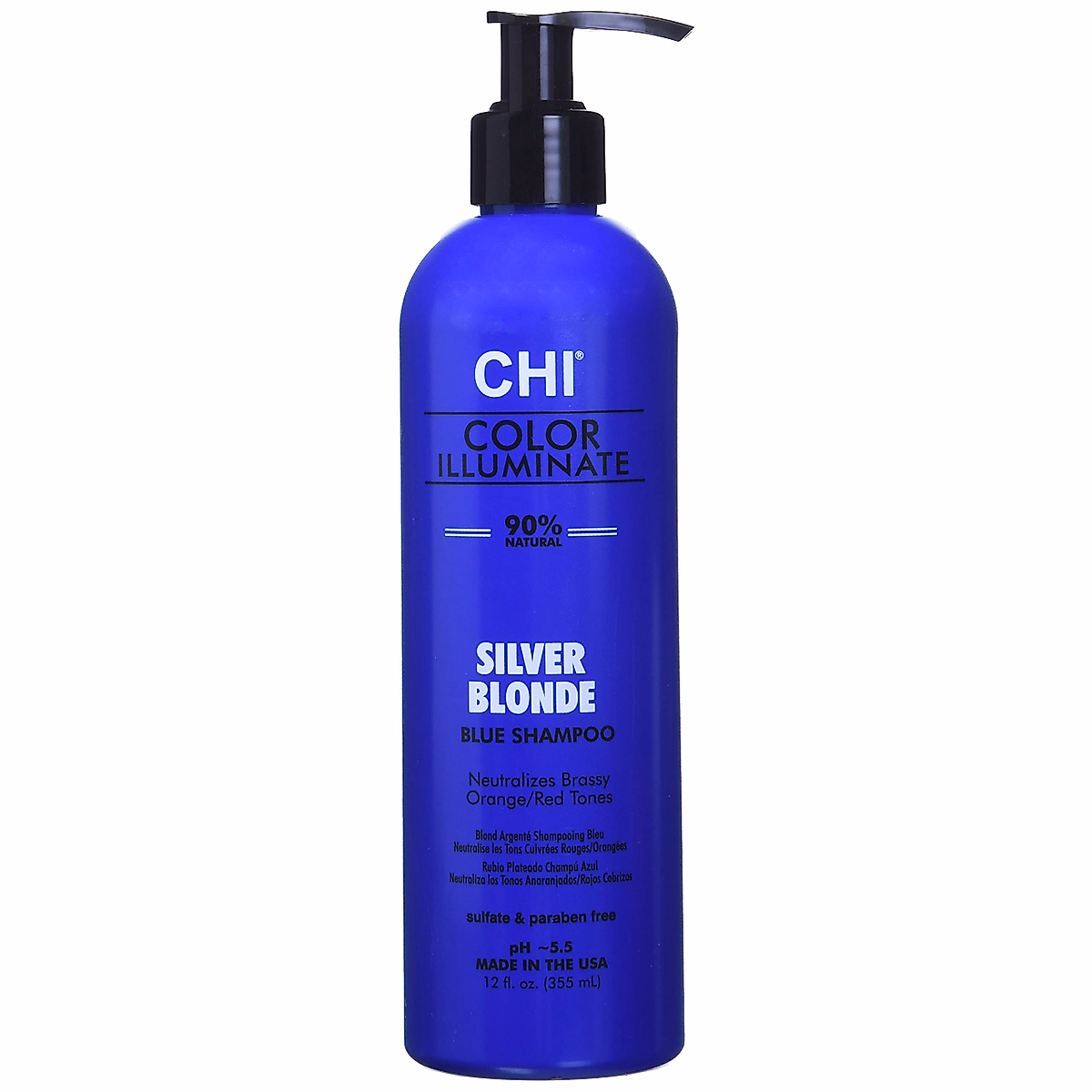 CHI Color Illuminate Shampoo, Provides Balanced Color Replenishment Between Salon Services, Sulfate, Paraben, & Cruelty-Free, Silver Blonde, 12 Oz