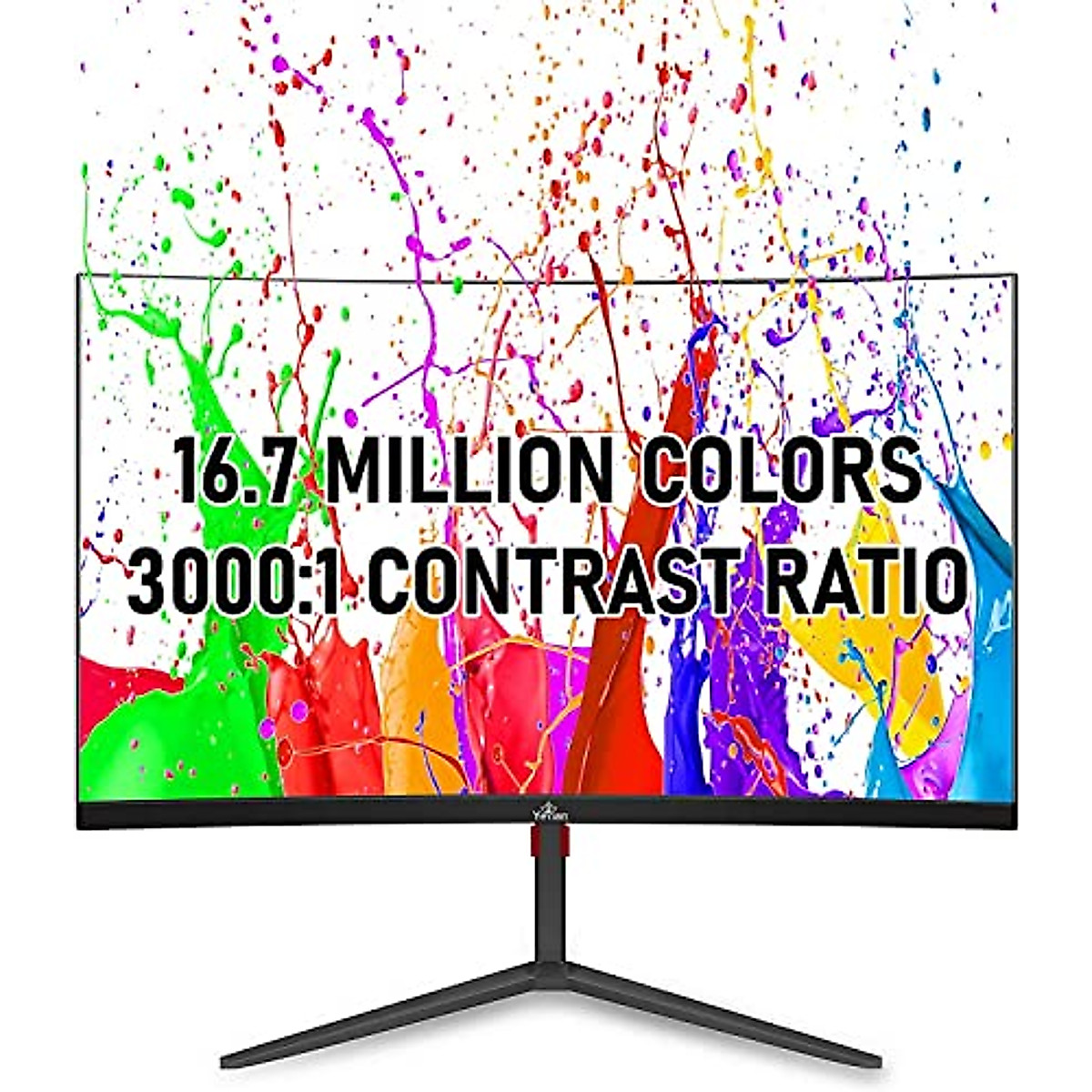 YEYIAN Sigurd 3001 27” Curved PC Gaming Frameless LED Multistand Monitor, 1080P HD, 165Hz, 1ms, 3000:1, 16:9, 178°, 16.7M Colors, G-Sync, FreeSync, DP/DVI/HDMI, Speaker, Tilt/Height/Pivot Adjustable