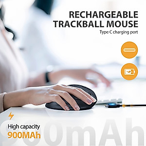 ProtoArc RGB Wireless Trackball Mouse & Backlit Wireless Ergonomic Keyboard