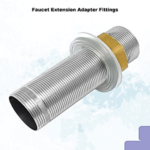 1set 32mm/1.25Inch Faucet Extension Adapter Fittings with Lock Nut,Single Hole Faucet Extension Mounting Pipe(NO,2)