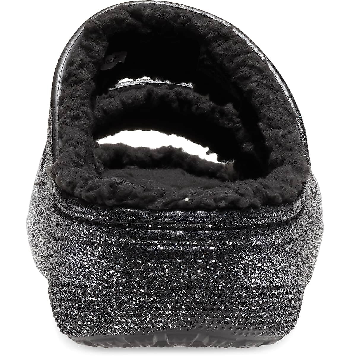 Crocs Unisex Classic Cozzzy Sandals, Fuzzy Slippers and Slides, Black/Silver, Numeric_6 US Men