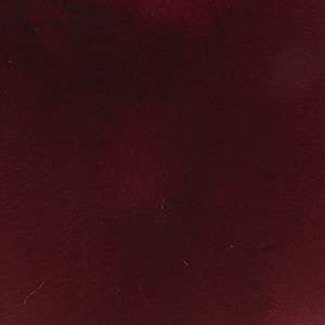 Mina Victory Deep Red Modern Faux Rabbit Fur Heart 18"X18" Throw Pillow