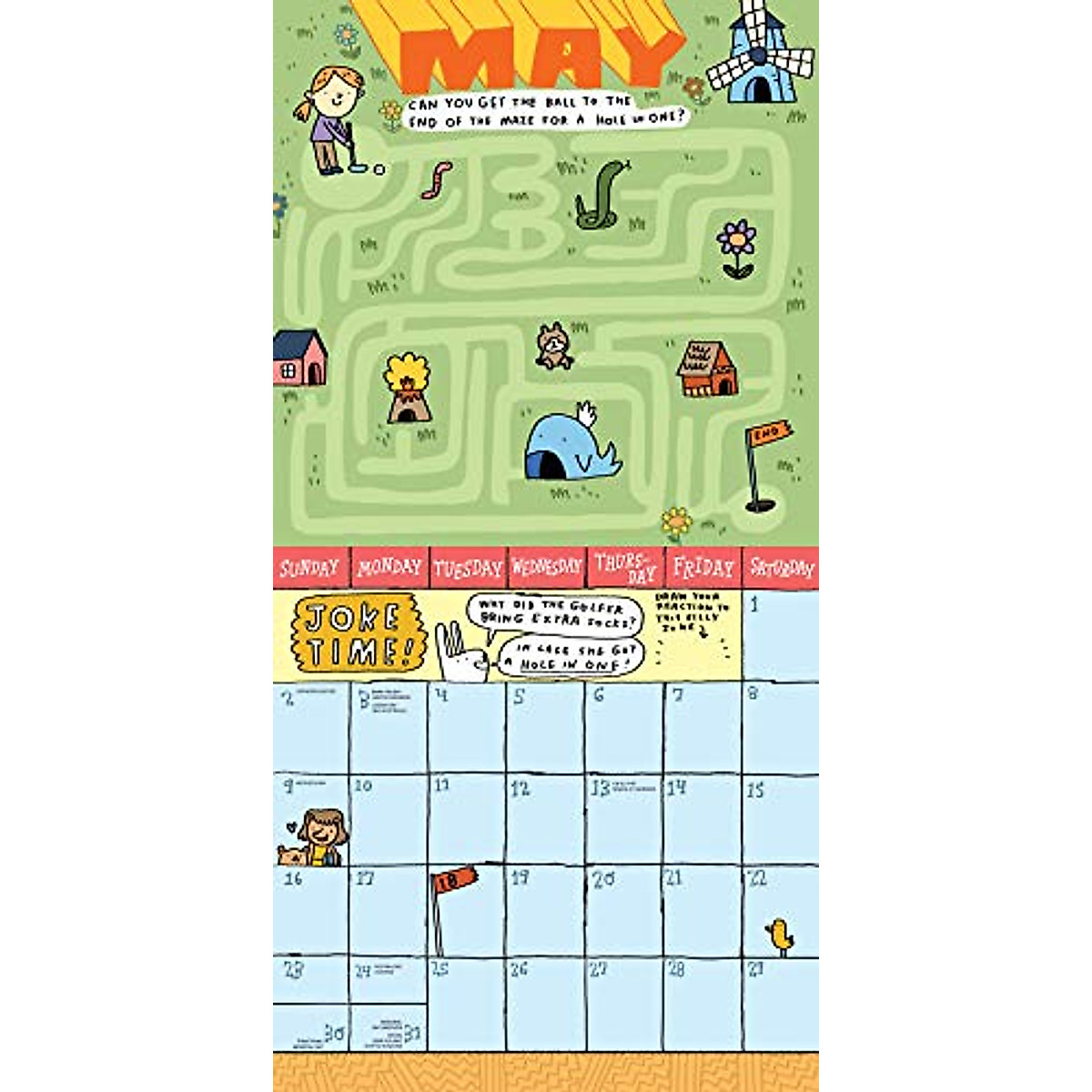 Kid's Awesome Activity Wall Calendar 2021