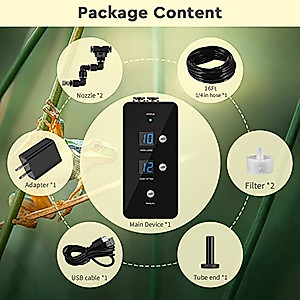 Reptile Humidifiers,Humidity Controller for Reptile Terrariums,Vivarium Automatic Misting System for Snake/Herpes Chameleon/Lizard/Turtle/Frog