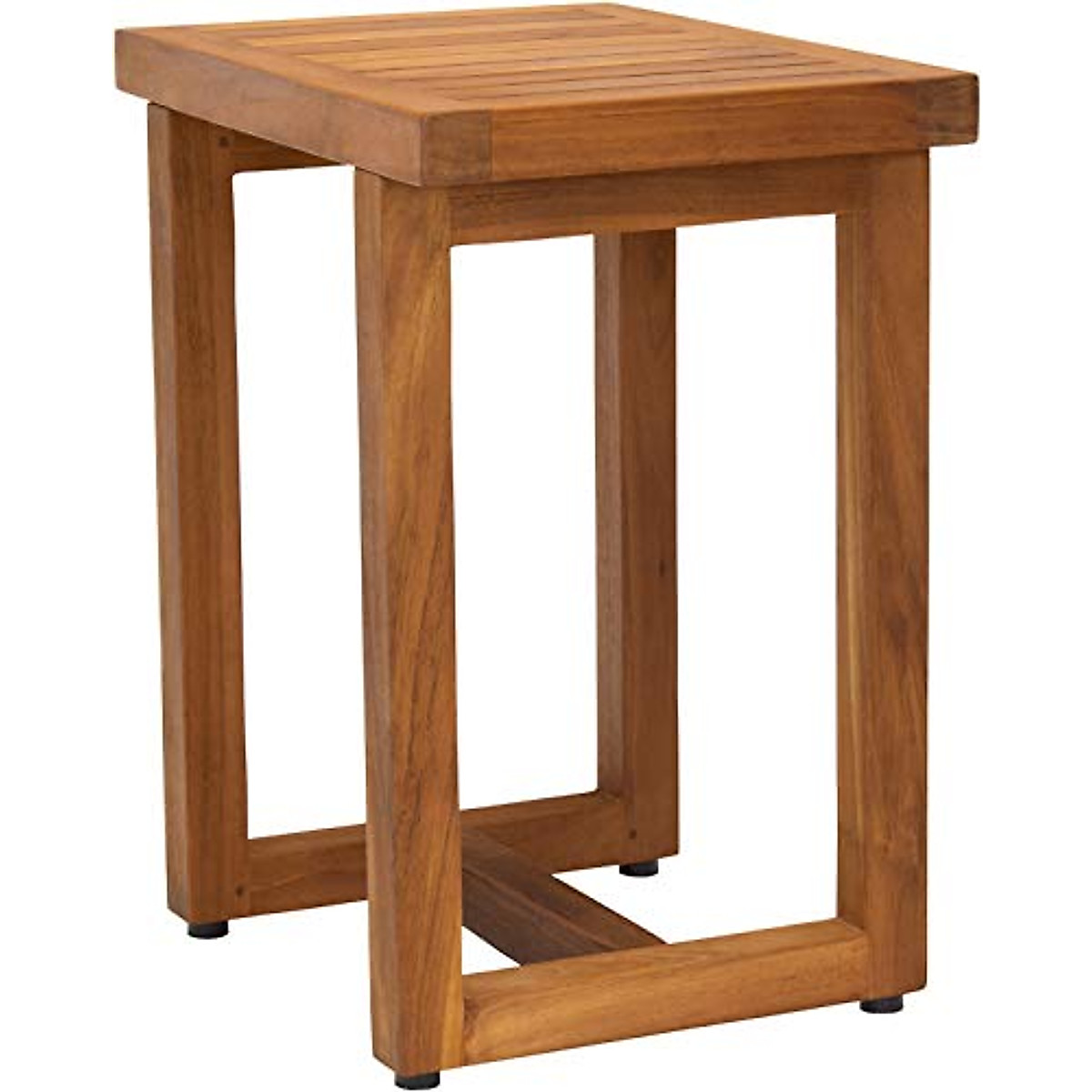 AquaTeak 18" Spa Teak Shower Bench with Elevated Height