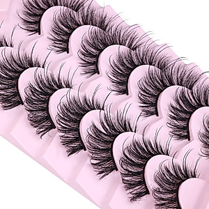 Fairy Strip Lashes That Look Like Extensions Dramatic Faux Mink Eyelashes Fluffy Long Cat Eye Wispy False Lashes Extensions Strip Eyelashes Pack