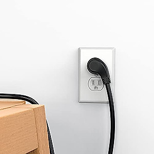 Wishinkle Surge Protector, 4 AC Multiple Plug Outlets with 2 USB Power Strip, 2.5 ft Flat Plug Extension Cord for Home, Office, Travel, School, Black