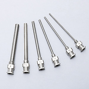 ITROLLE Dispensing Needle Set 12PCS 1.97inch/50mm Stainless Steel Syringe Dispensing Blunt Tip Luer Lock (8, 10, 12, 14, 16, 18 Gauge)