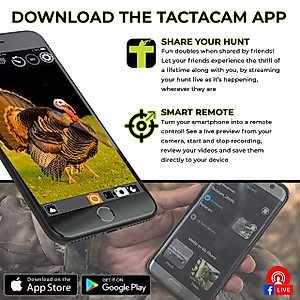TACTACAM 5.0 Hunting Action Camera + Under Scope Rail Mount and 64GB MicroSD Card