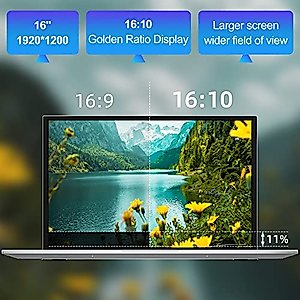 jumper Laptop, 16 Inch FHD IPS Display (16:10), Intel Celeron Quad Core CPU, 4GB DDR4 128GB Storage, Windows 11 Laptops Computer with Office 365 1-Year Subscription, Numeric Keypad, 4 Stereo Speakers.