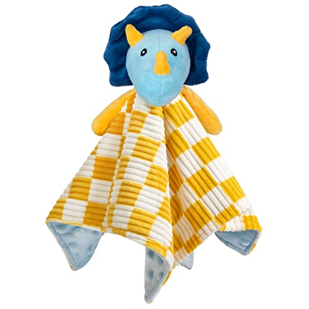 BEILIMU Baby Blanket+Dinosaur Security Blanket for Boys Girls 3D Checkerboard Grid Ultra- Soft Cozy Corduroy Toddler Blanket for Kids