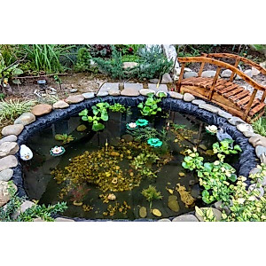 YOUSTOO Pond Liner - 10 by 13-Feet Fish Pond Liners for Outdoor Ponds, Lightweight Highly Flexible Pond Skins for Fish Ponds, Water Features, Garden Water Fountains, Waterfalls