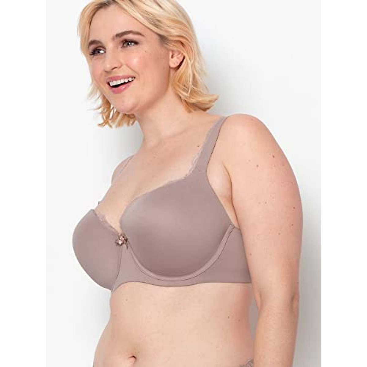 Smart & Sexy Women's Perfect Demi T-Shirt Bra, Bark (Micro), 38D