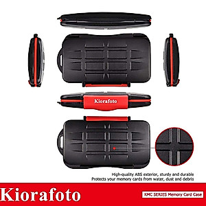 Water-Resistant Memory Card Case + 120 Count Card Labels: Camera Memory Card Holder with Memory Card Labels for 12 SD Cards & 12 Micro SD Cards