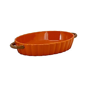 10 Strawberry Street Pumpkin Baker Set, 12" & 14.5", Orange