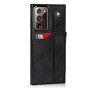 Phone Case Cover Compatible with Samsung Galaxy Note20 Ultra Leather Wallet Phone Case Stand Wrist Strap Phone Case Adjustable Wrist Strap Phone Case Compatible with Samsung Galaxy Note20 Ultra Bags S